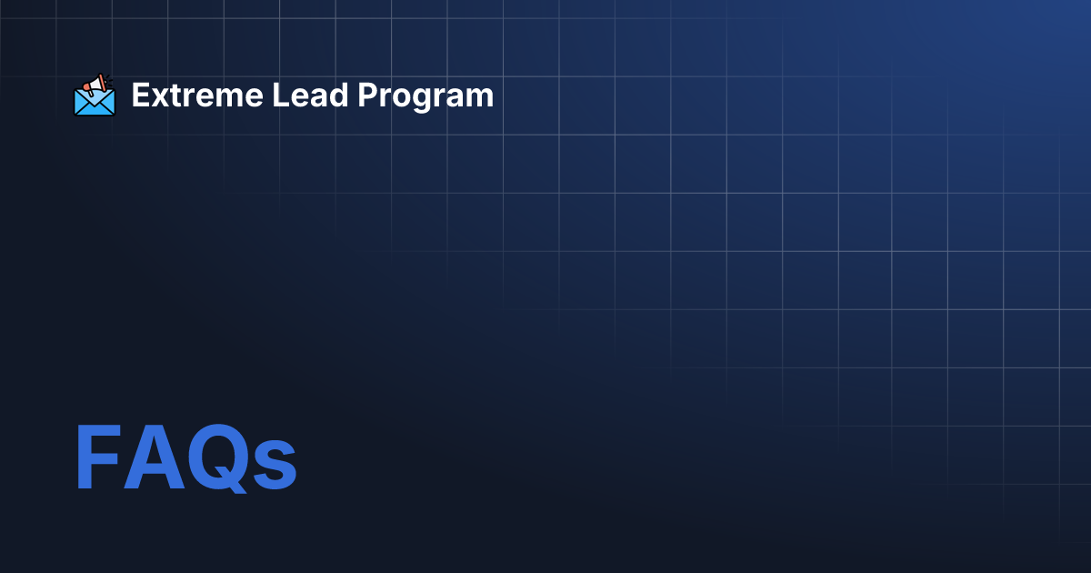 FAQs | Extreme Lead Program